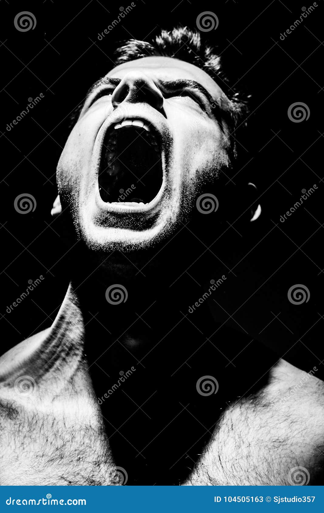 Angry Screaming Face