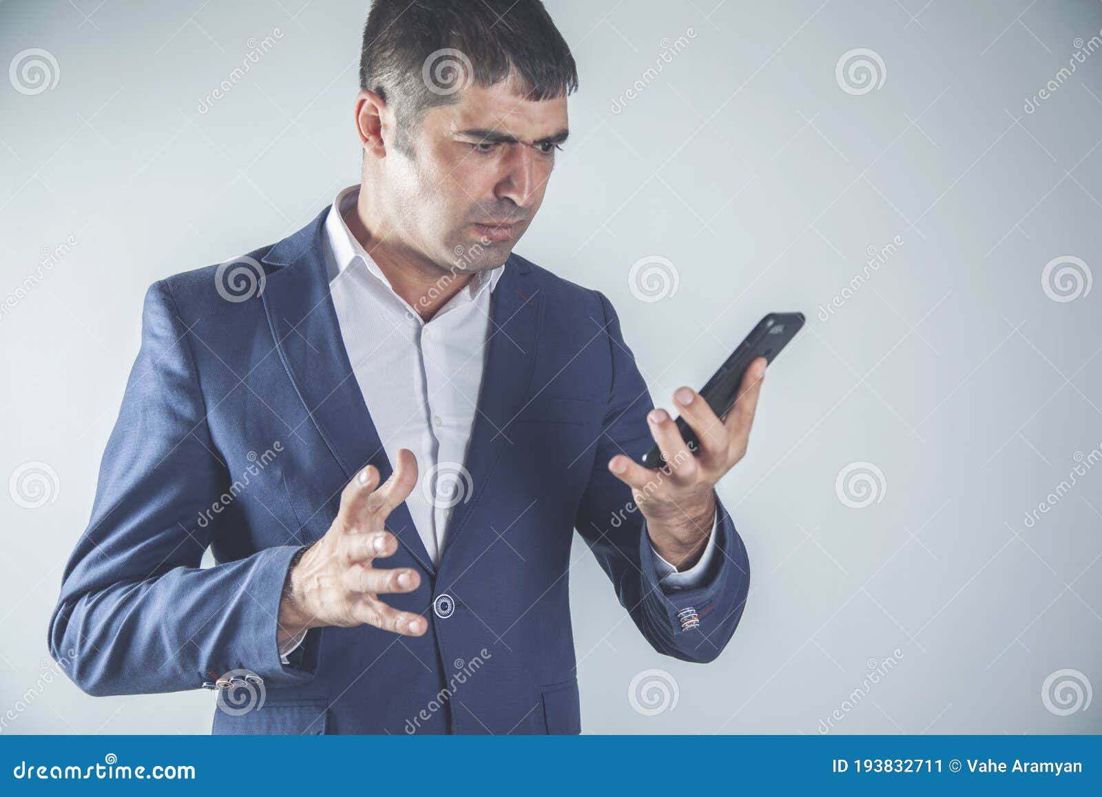 Angry man shout hand phone stock image. Image of adult - 193832711