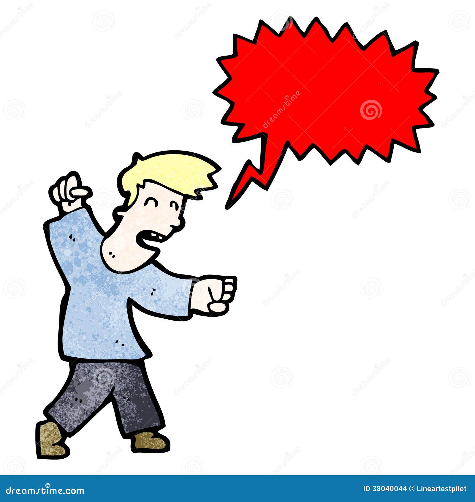 Angry man shouting cartoon stock vector. Illustration of drawn - 38040044