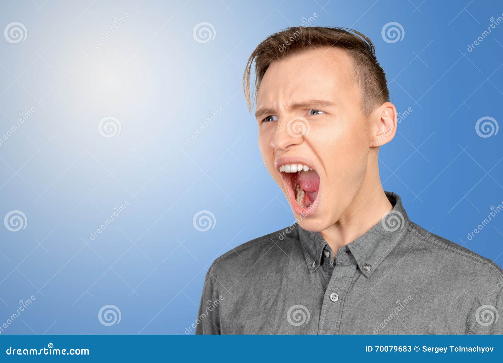 Angry man shouting stock image. Image of leader, force - 70079683
