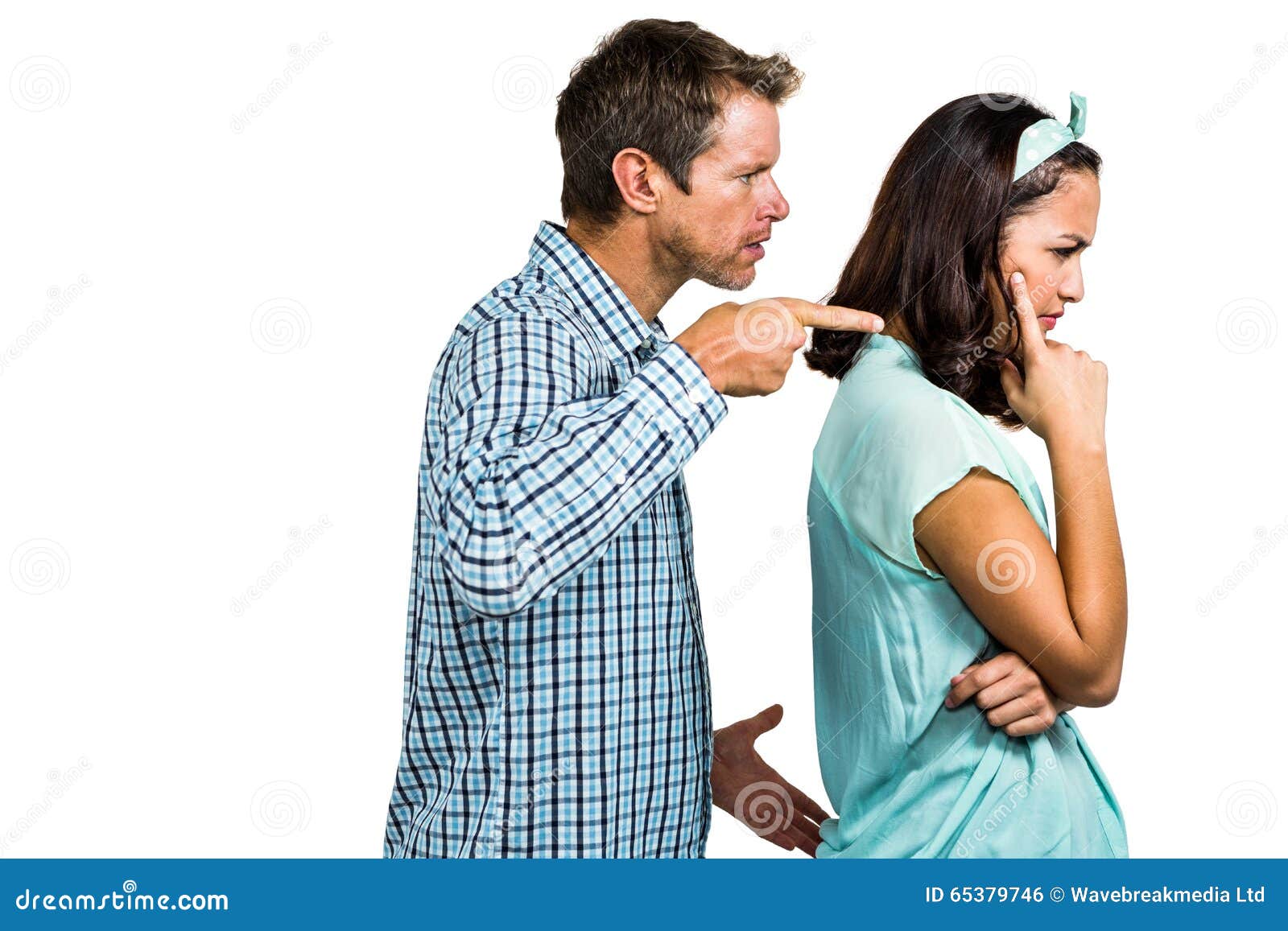 Man Shouting To His Girlfriend With Megaphone Royalty-Free Stock Photo ...
