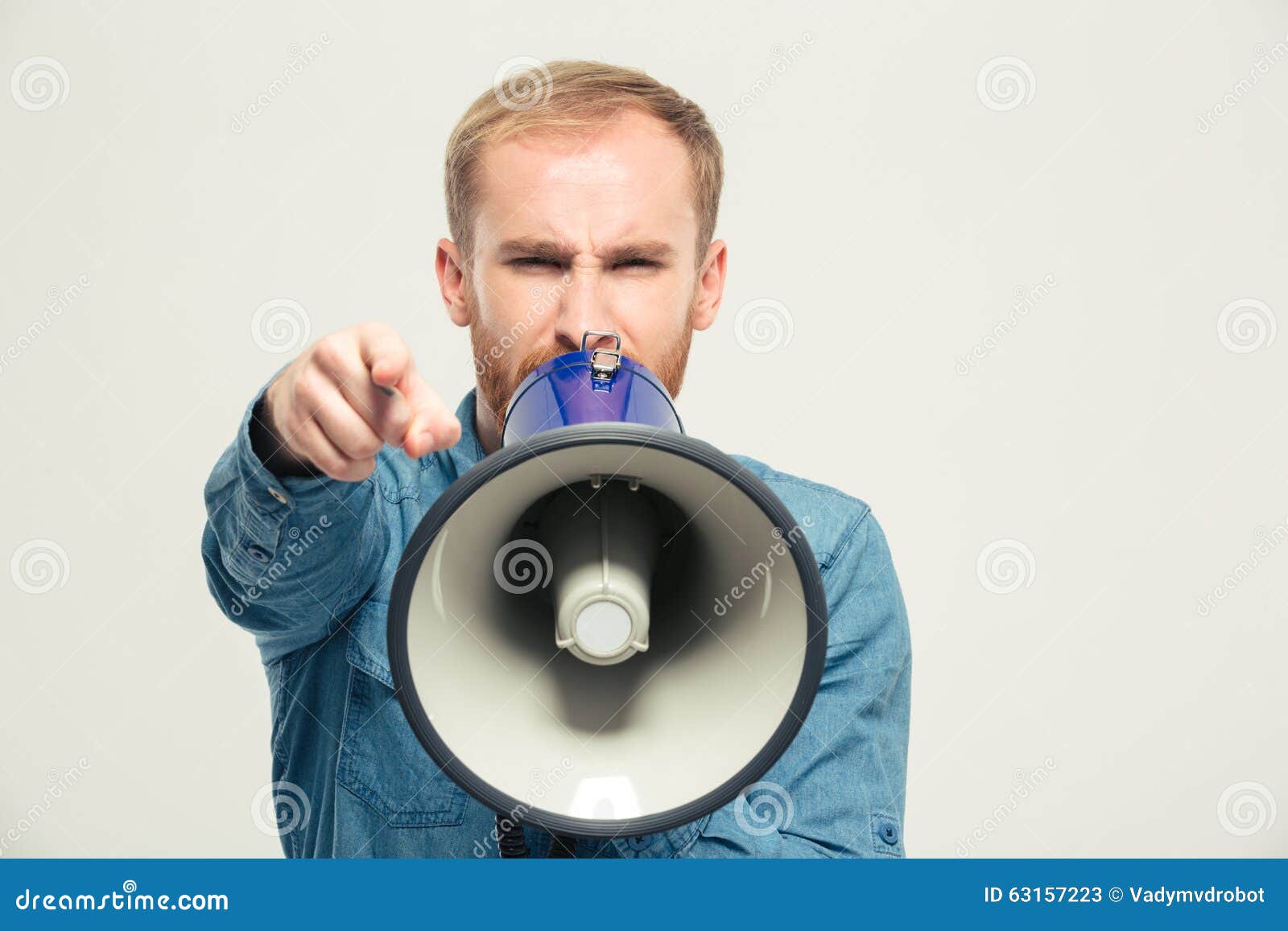 Angry Man Shouting In Megaphone Stock Image - Image of camera, hipster ... Angry Man Shouting In Megaphone Stock Image - Image of camera, hipster ...