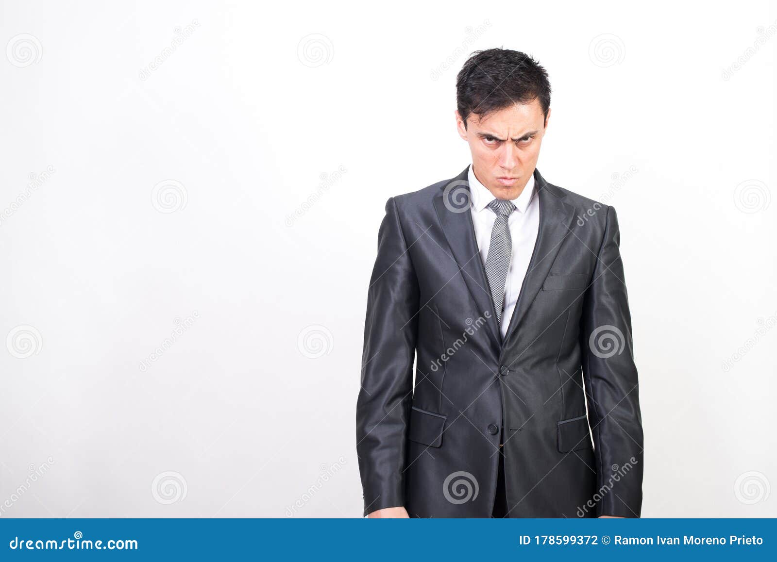 Angry man in suit stock photo. Image of sulking, business - 178599372