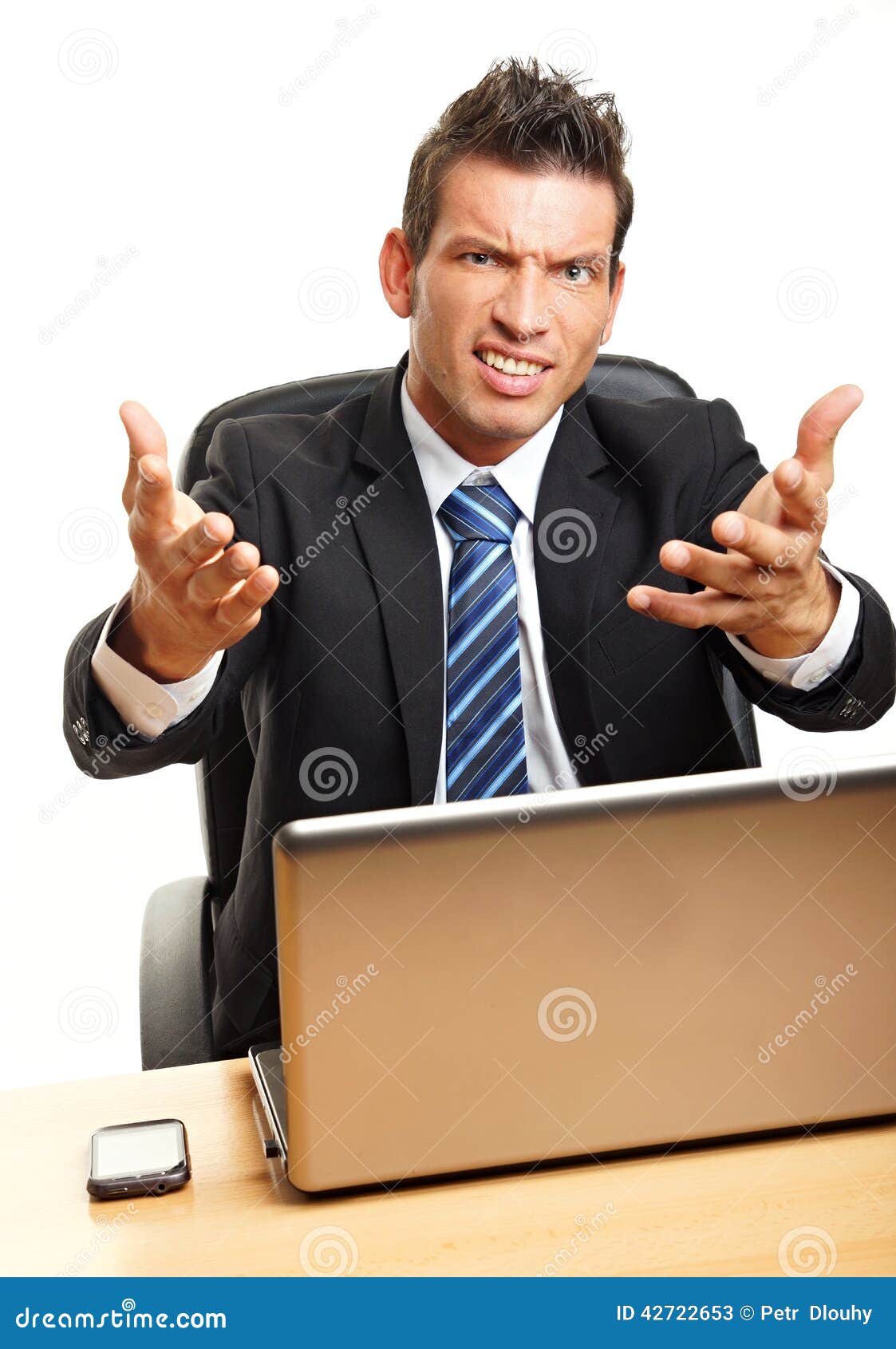 Angry man in suit stock image. Image of thoughtful, face - 42722653