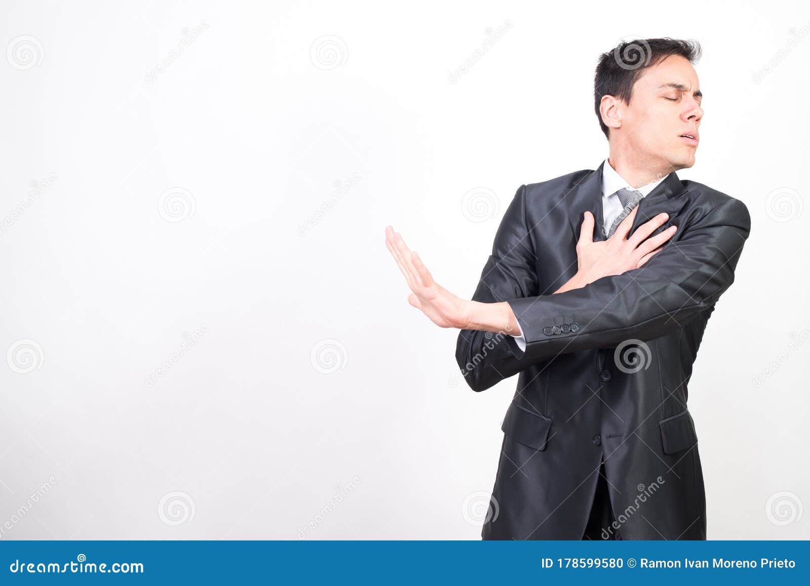 Angry man in suit stock photo. Image of wounded, business - 178599580