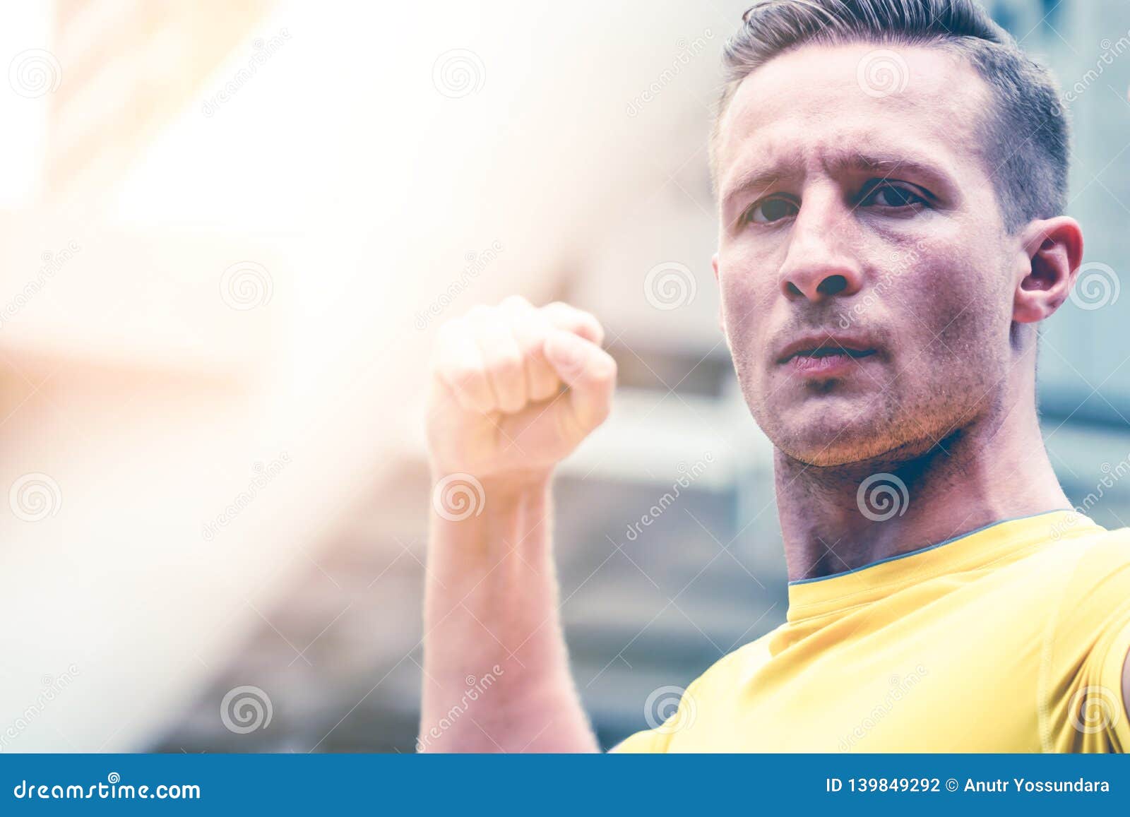 Angry Man is Throwing a Punch Stock Photo - Image of gesture ...