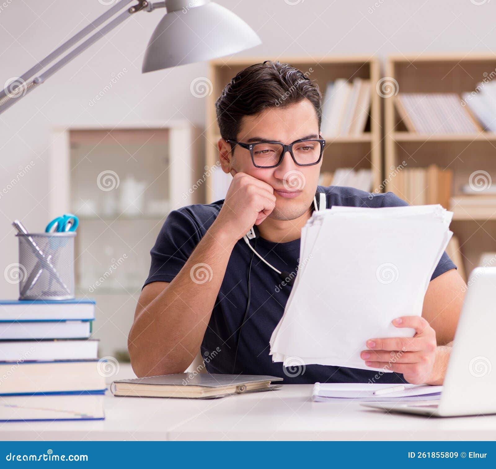 Angry Man with Too Much Paperwork To Do Stock Image - Image of ...