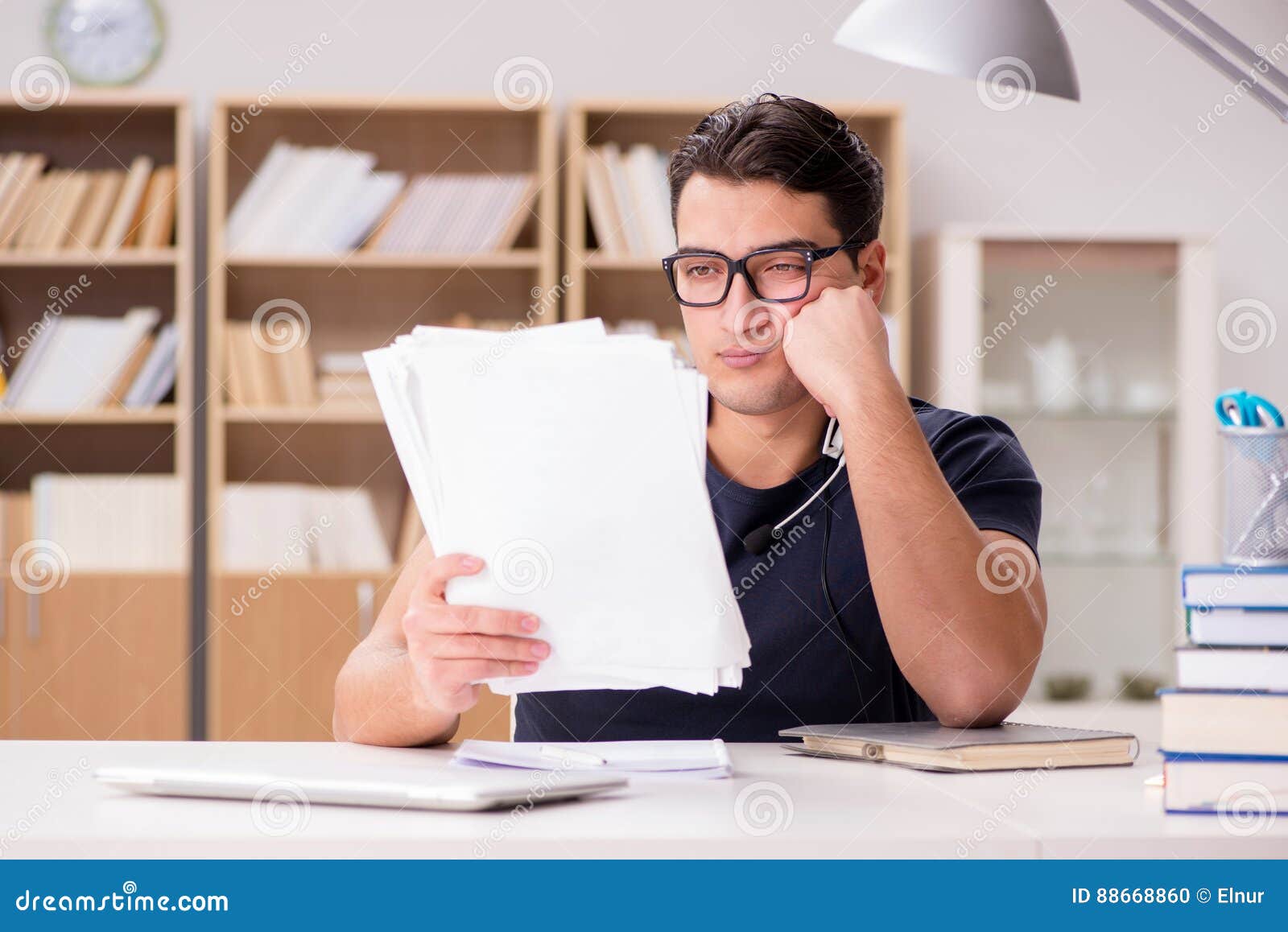 The Angry Man with Too Much Paperwork To Do Stock Photo - Image of ...