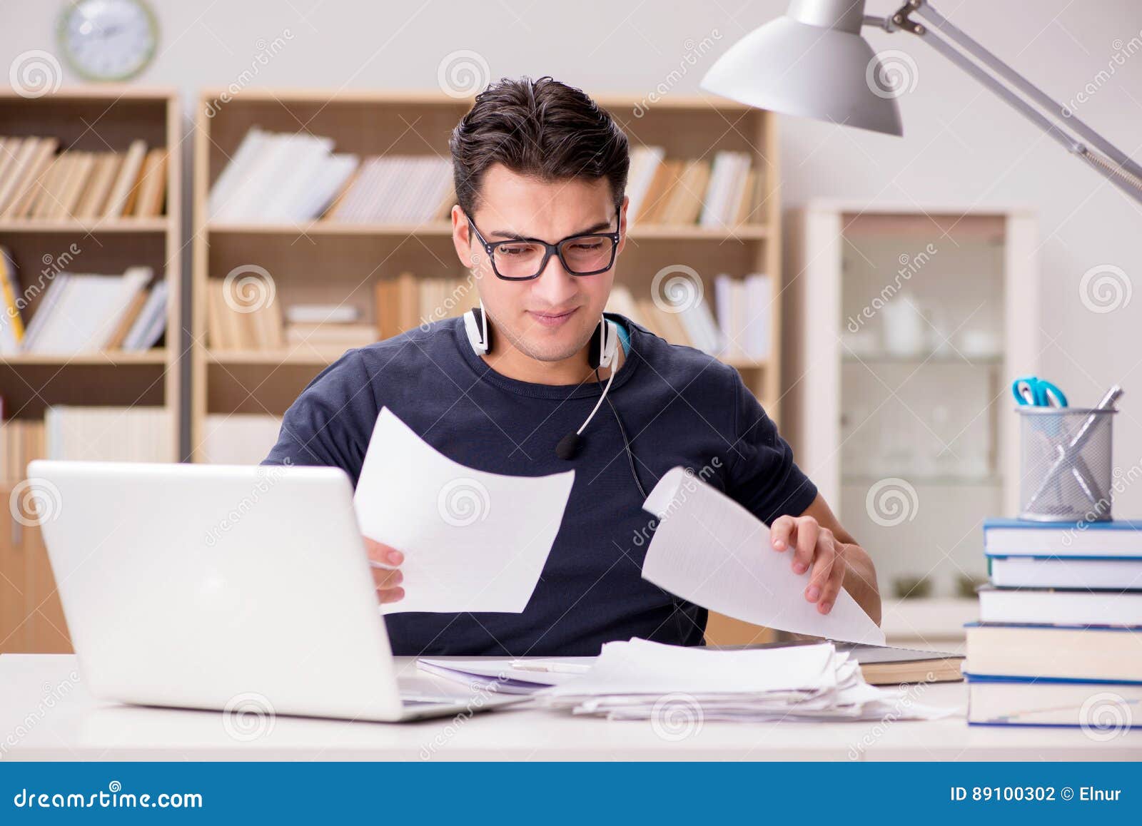 The Angry Man with Too Much Paperwork To Do Stock Photo - Image of ...