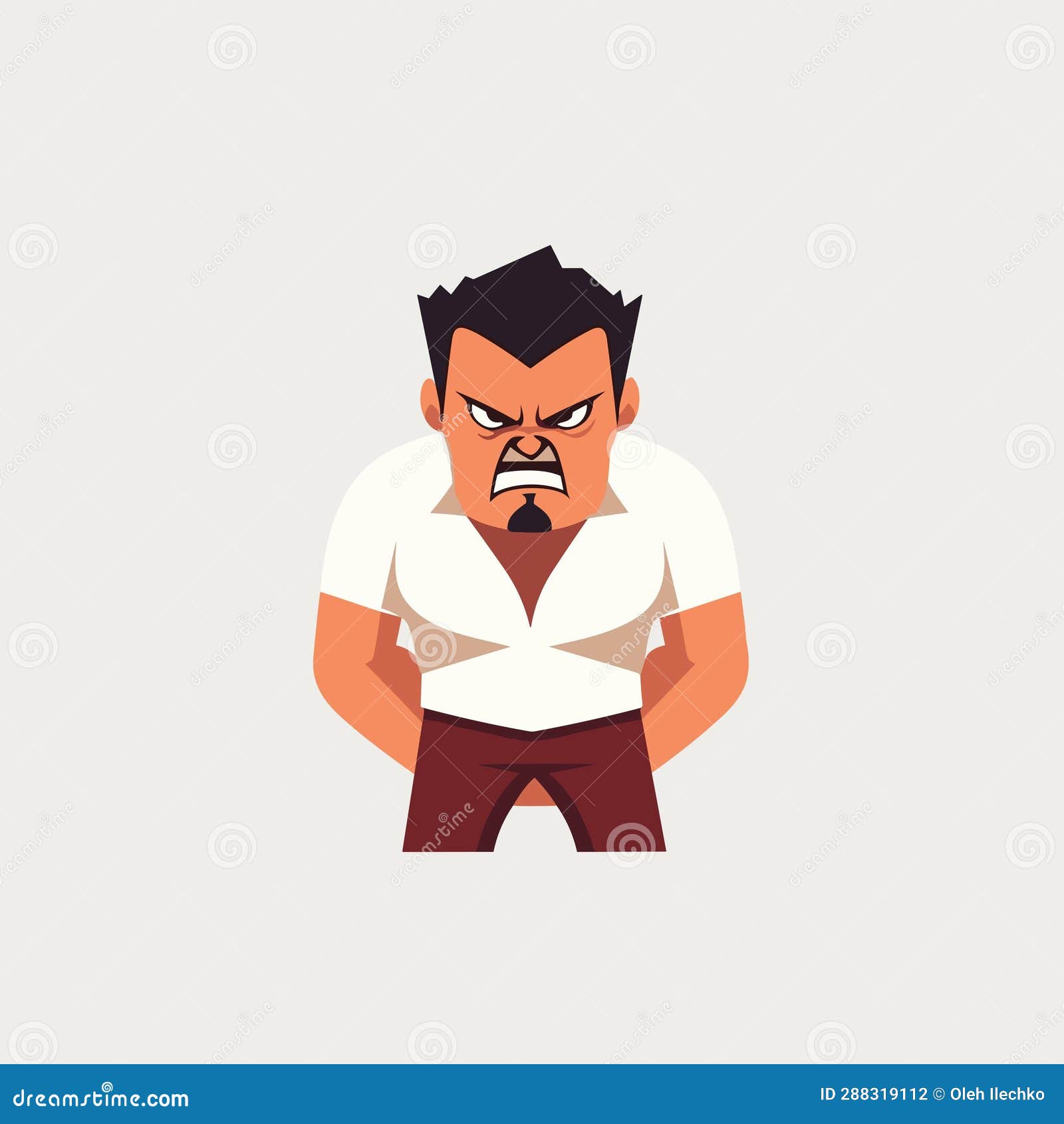 Angry Man Vector Flat Minimalistic Isolated Illustration Stock ...