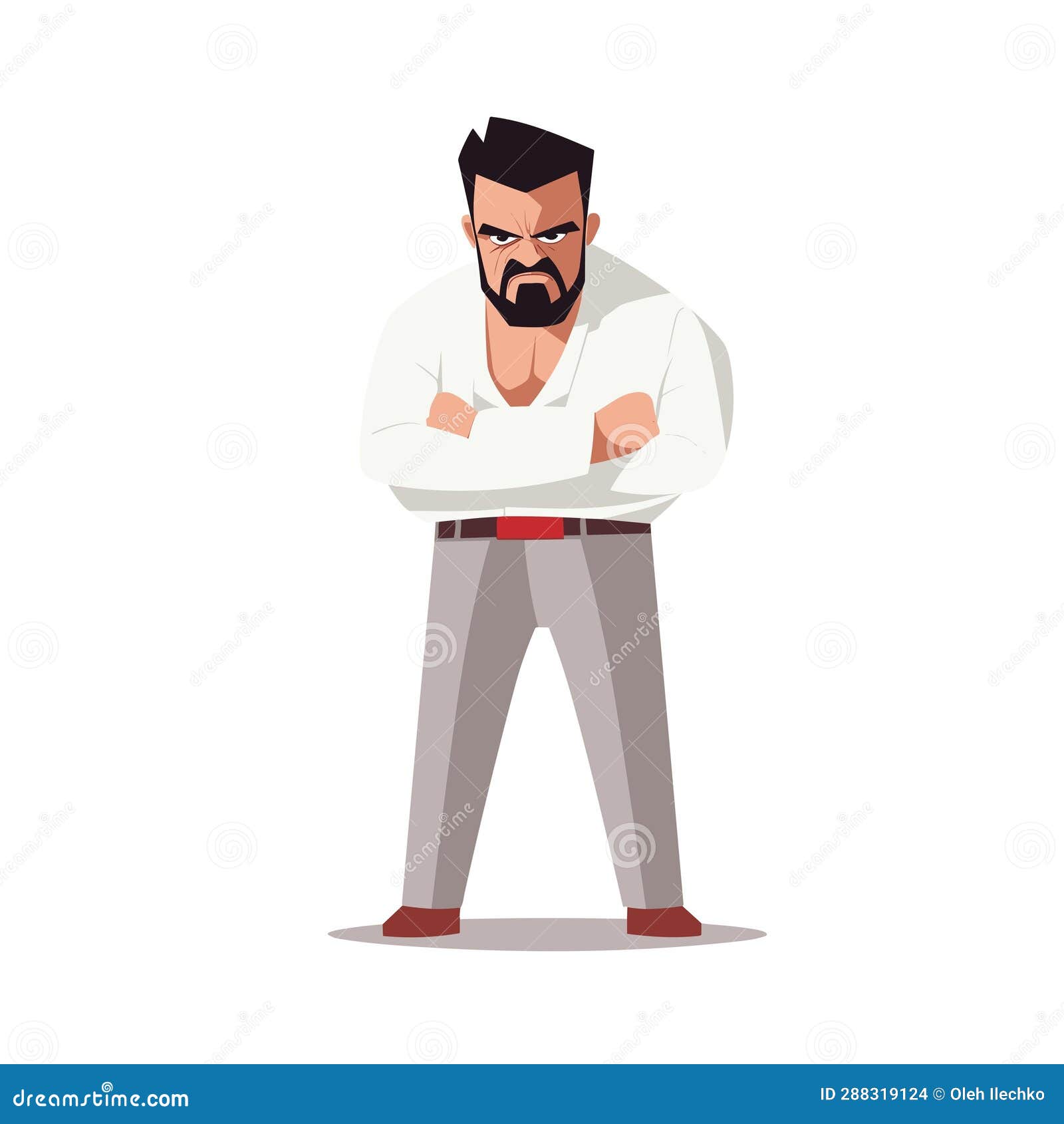 Angry Man Vector Flat Minimalistic Isolated Illustration Stock ...