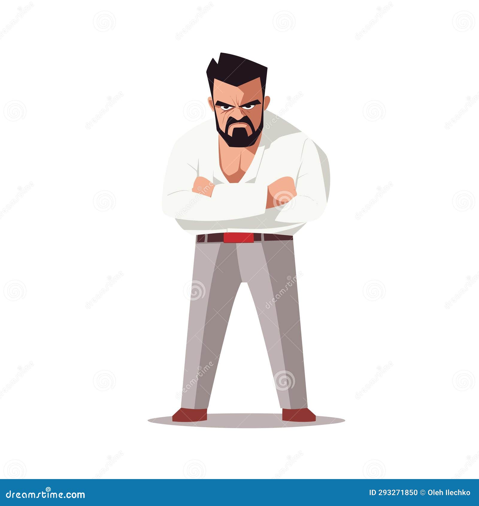 Angry Man Vector Flat Minimalistic Isolated Illustration Stock Vector ...