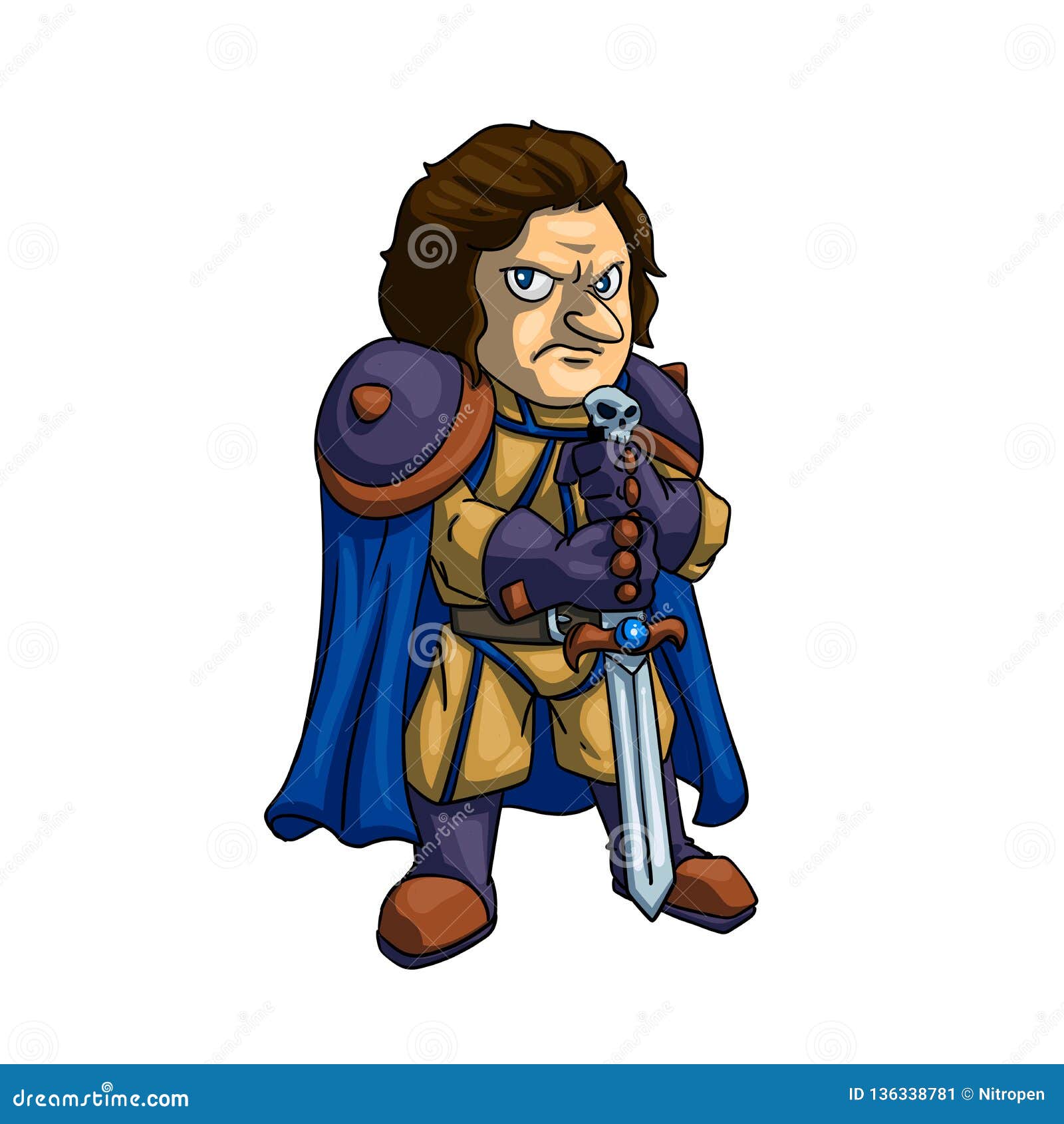 Angry man warrior cartoon stock illustration. Illustration of character ...