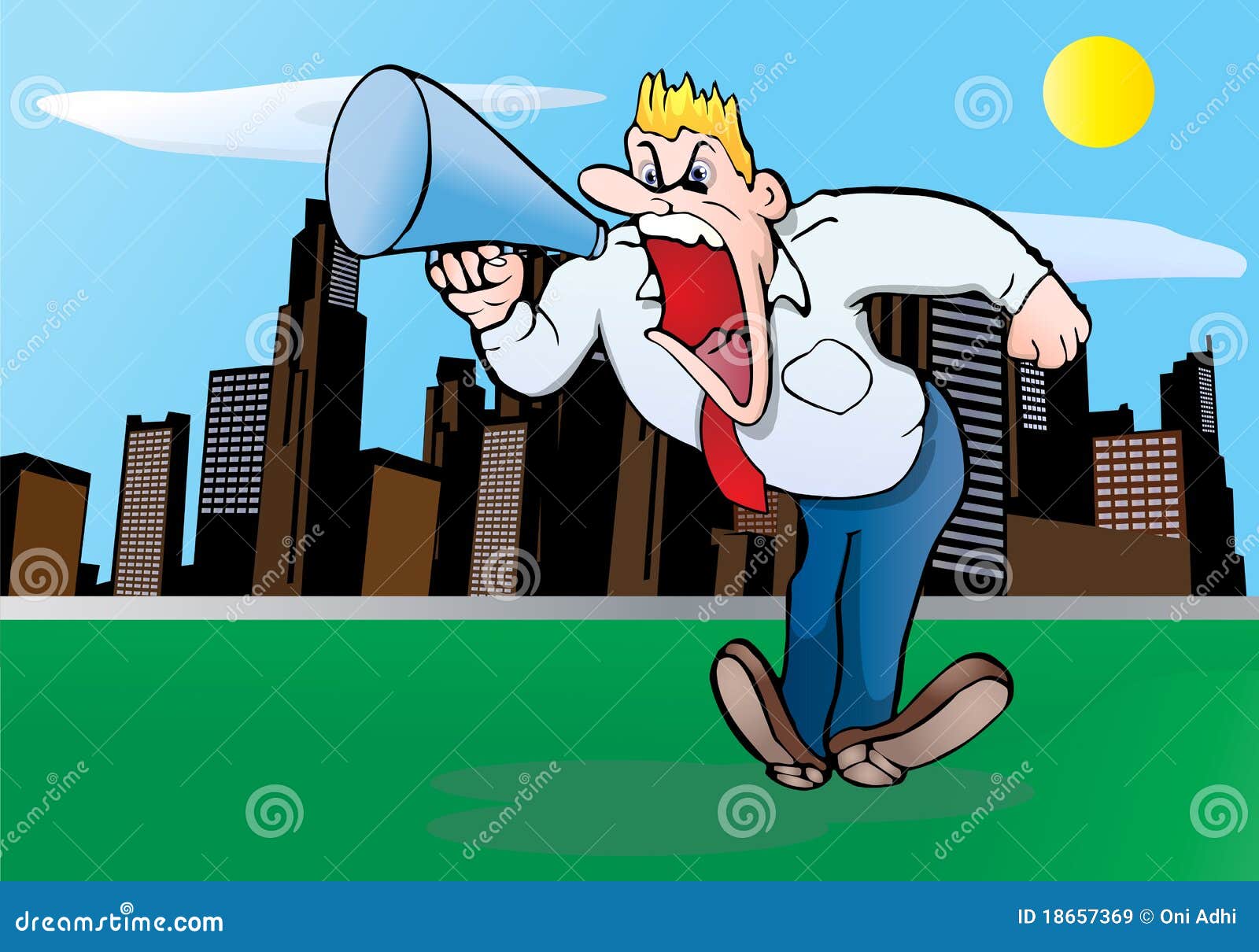 Angry manager stock illustration. Illustration of protest - 18657369