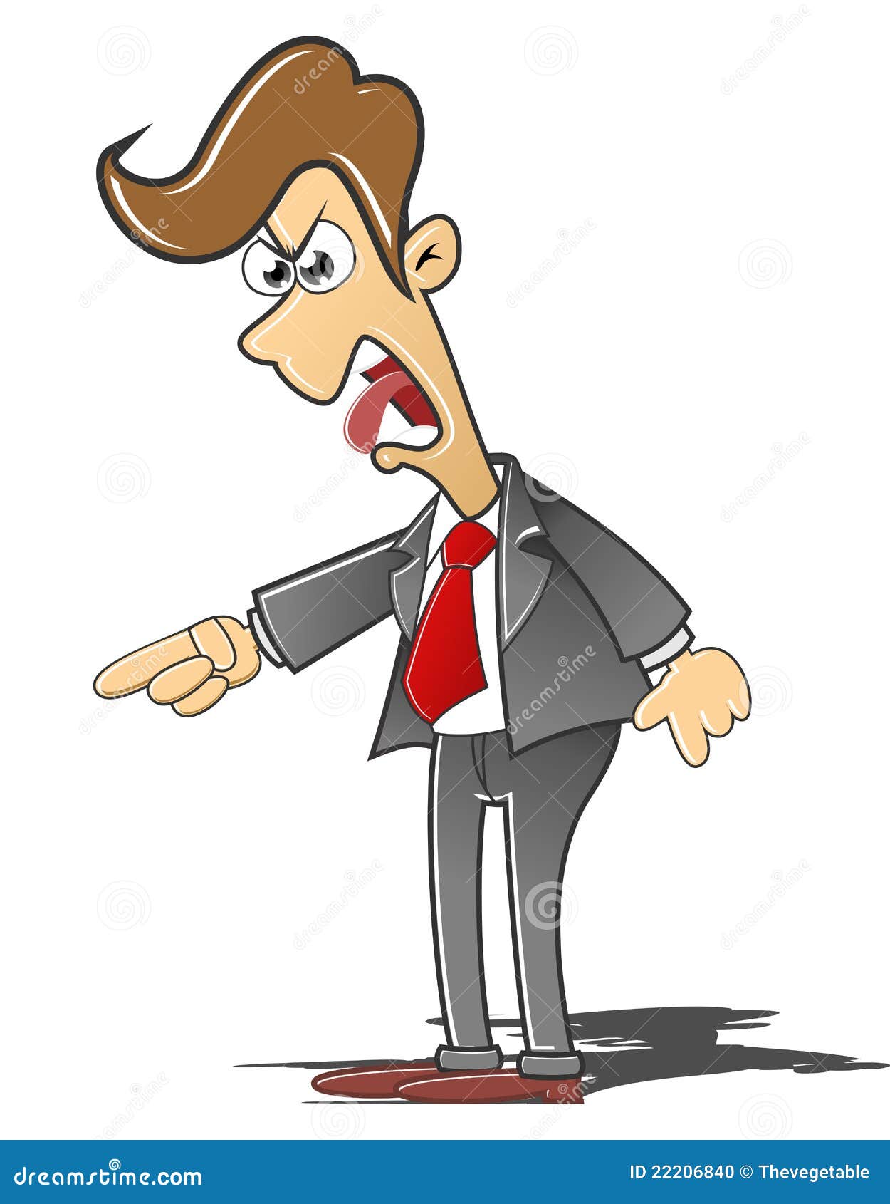 Angry manager stock illustration. Illustration of drawing - 22206840