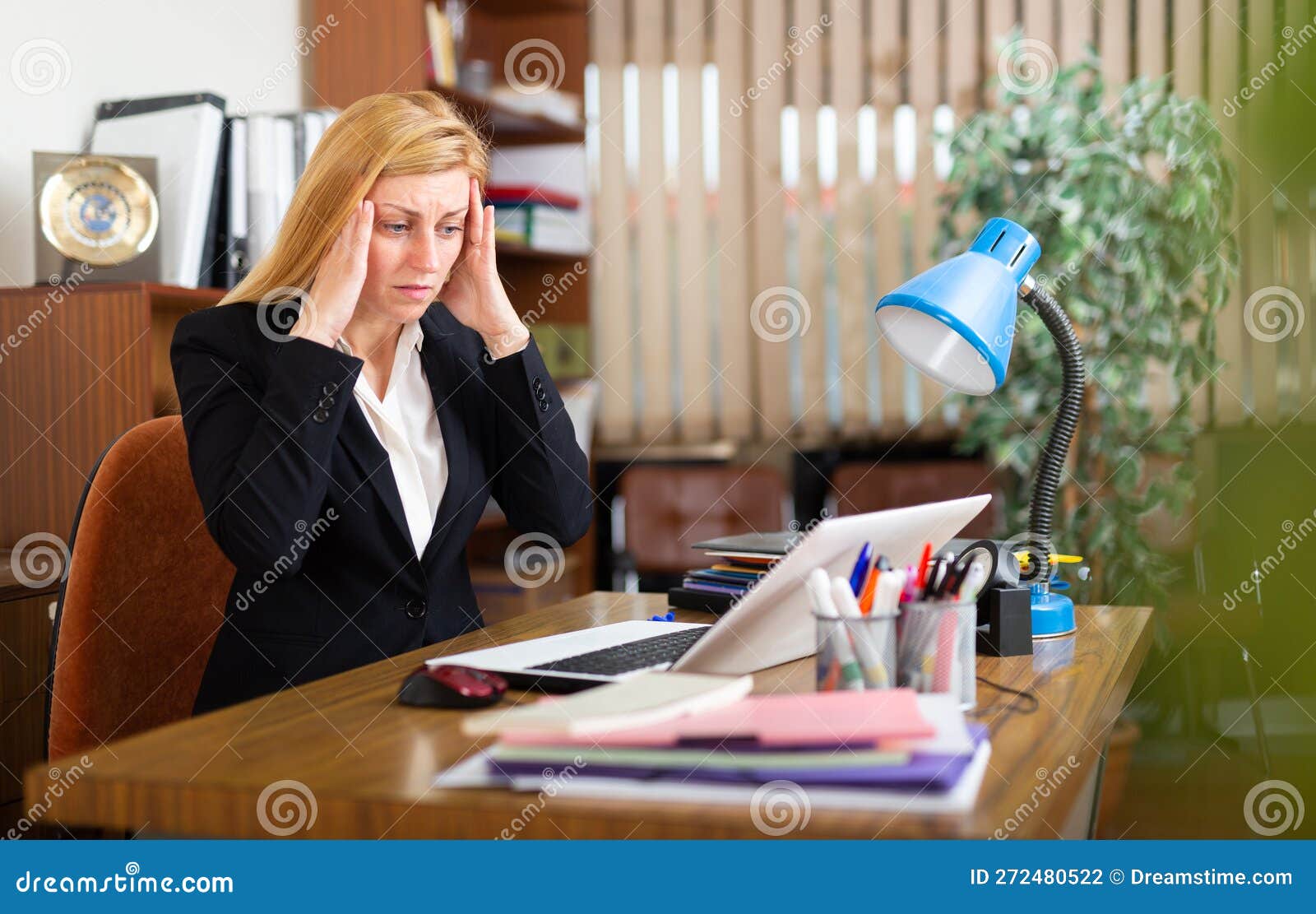 Angry Manager Experiencing Emotions Stock Photo - Image of secretary ...