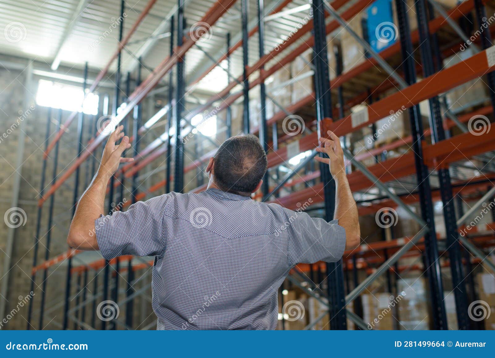 Angry manager in warehouse stock photo. Image of transportation - 281499664