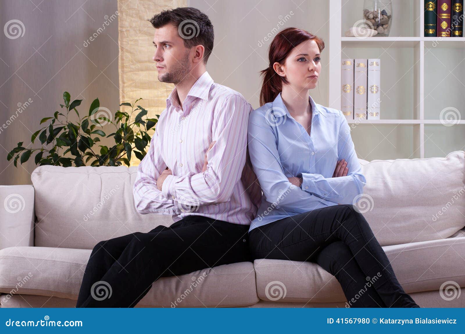 Angry Marriage after Quarrel Stock Photo - Image of living, couple ...
