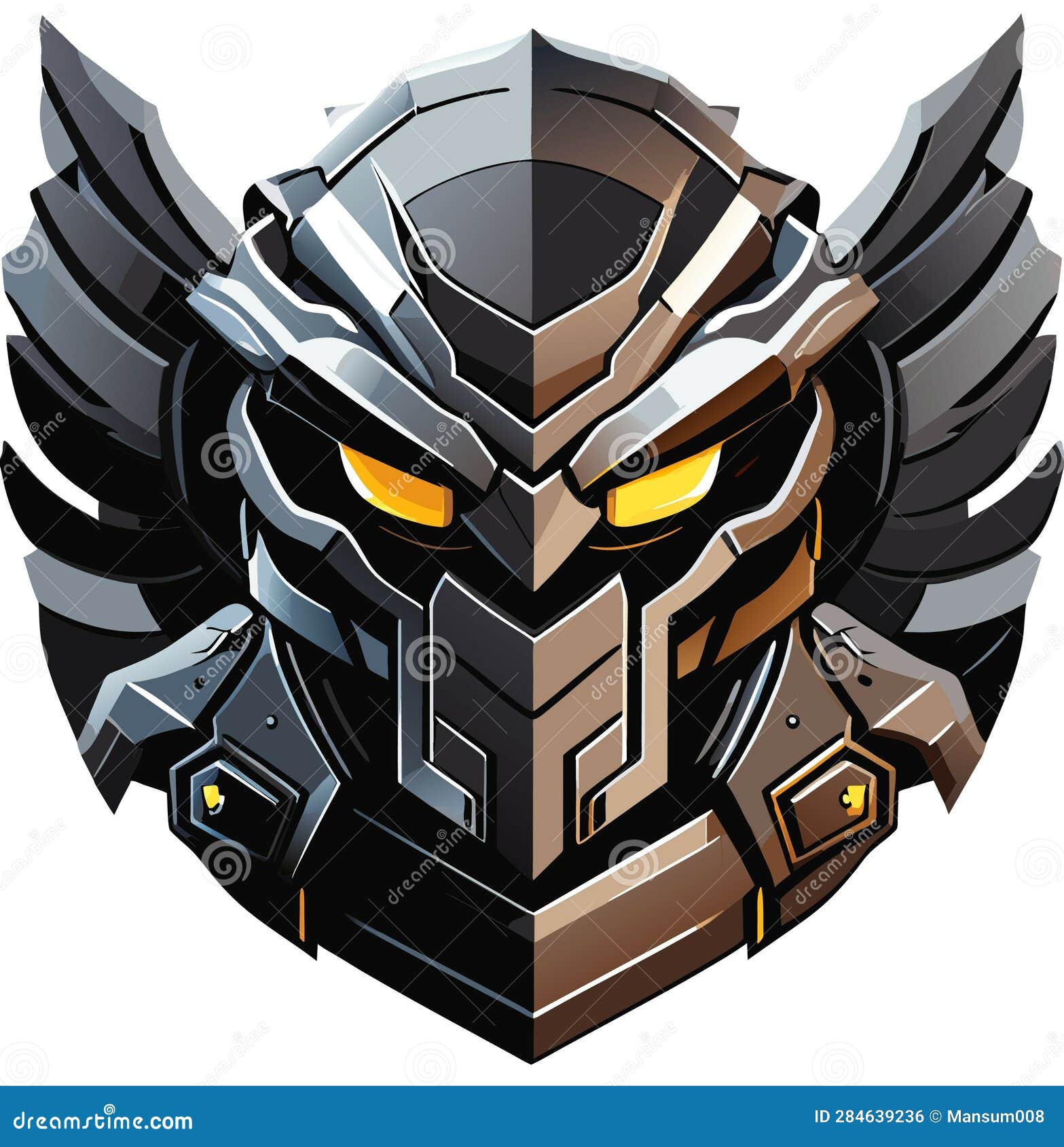 Angry Mascot Head Of The Eagle Garuda Robot Royalty-Free Stock Image ...
