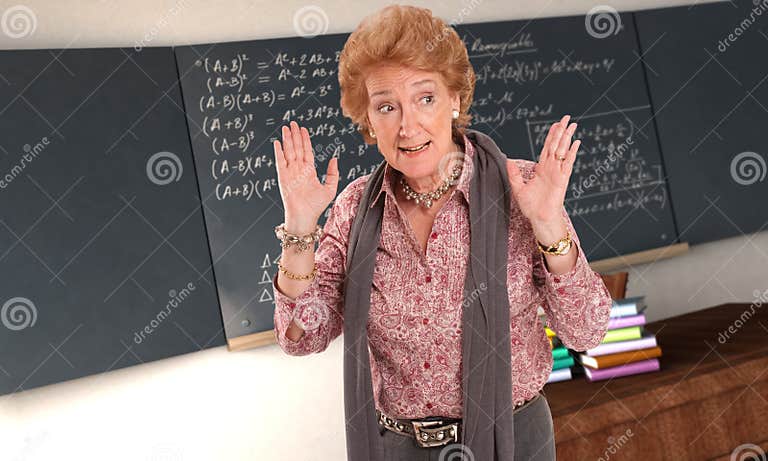 Angry Maths Teacher stock photo. Image of table, college - 31120506