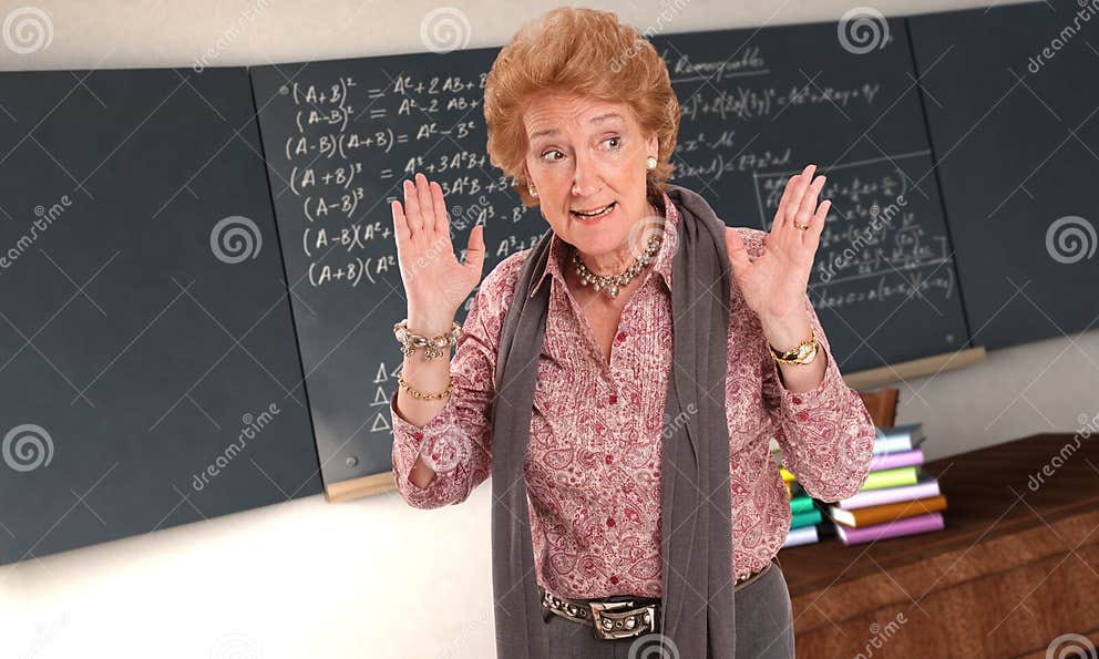 Angry Maths Teacher stock photo. Image of table, college - 31120506
