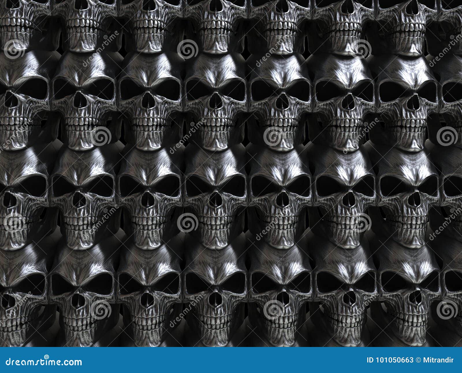 Angry Metal Skulls - Full Background Stock Image - Image of metal ...