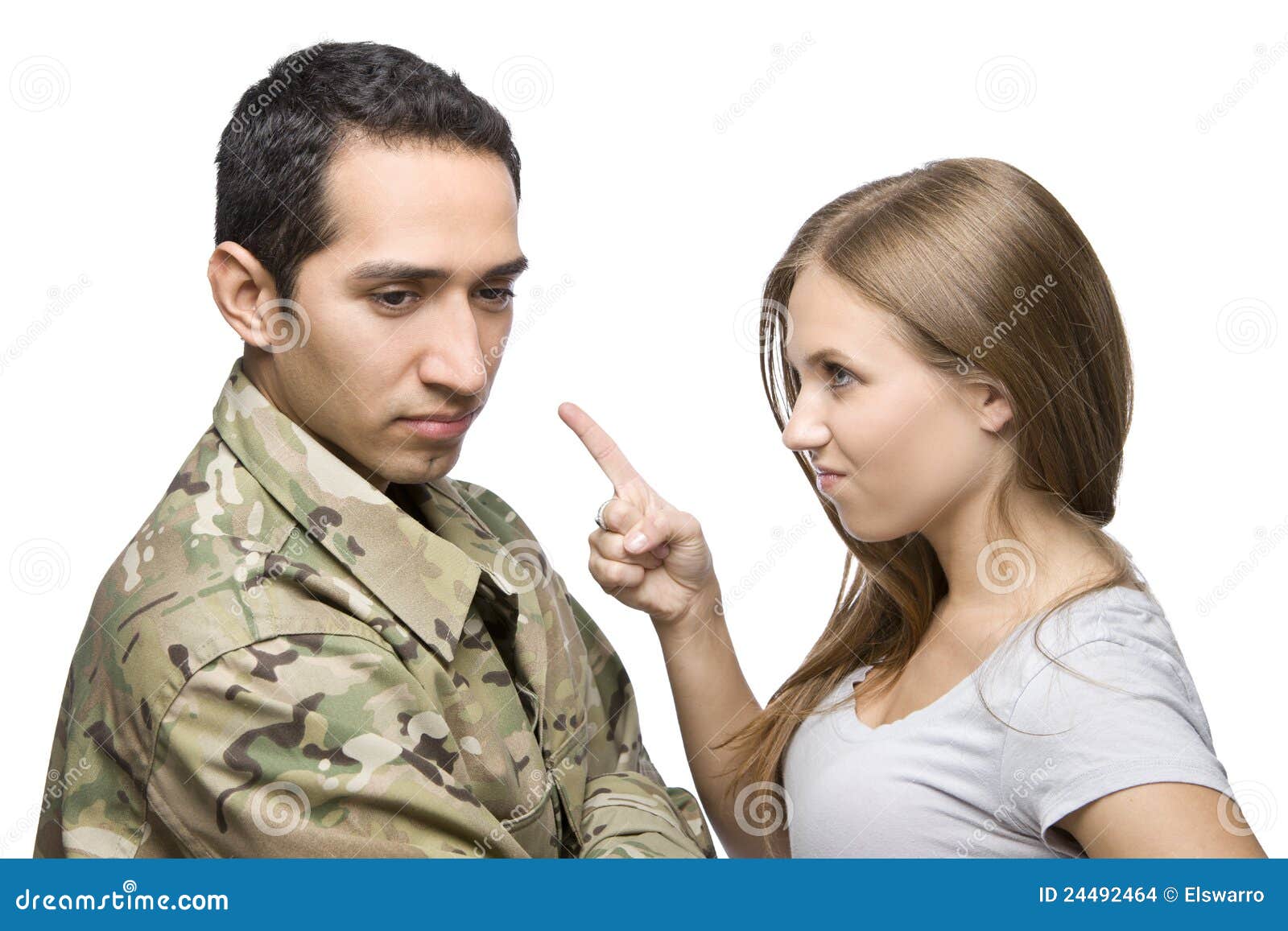 Angry Military Woman With Folded Arms Stock Photography | CartoonDealer ...