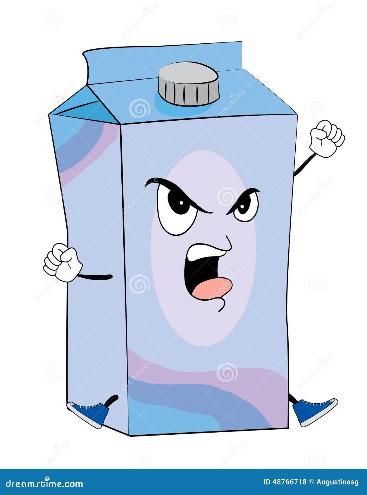 Angry milk cartoon stock illustration. Illustration of symbol - 48766718