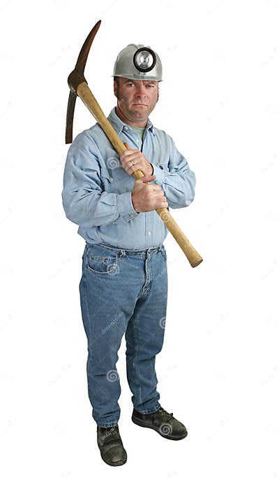Angry Miner stock image. Image of occupation, light, labor - 490041