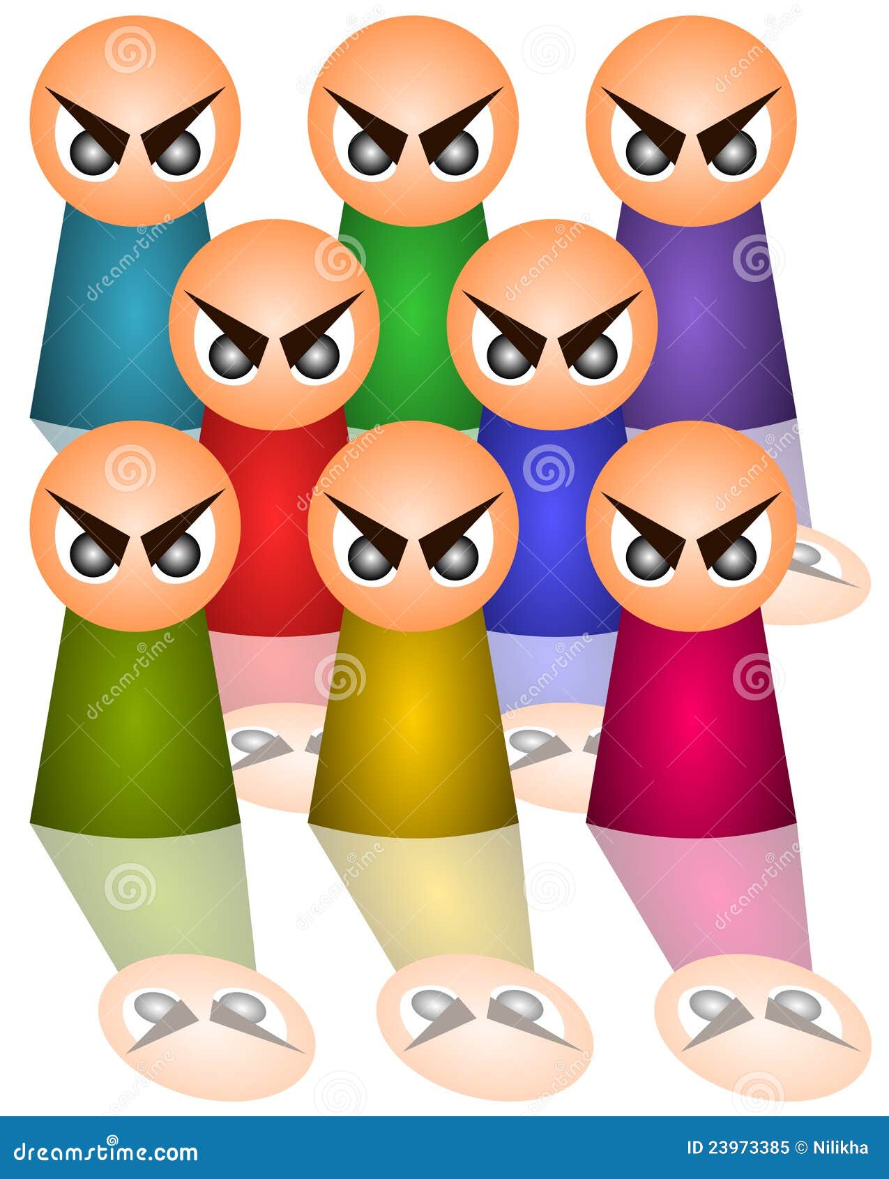 Angry mob stock illustration. Illustration of conflict - 23973385