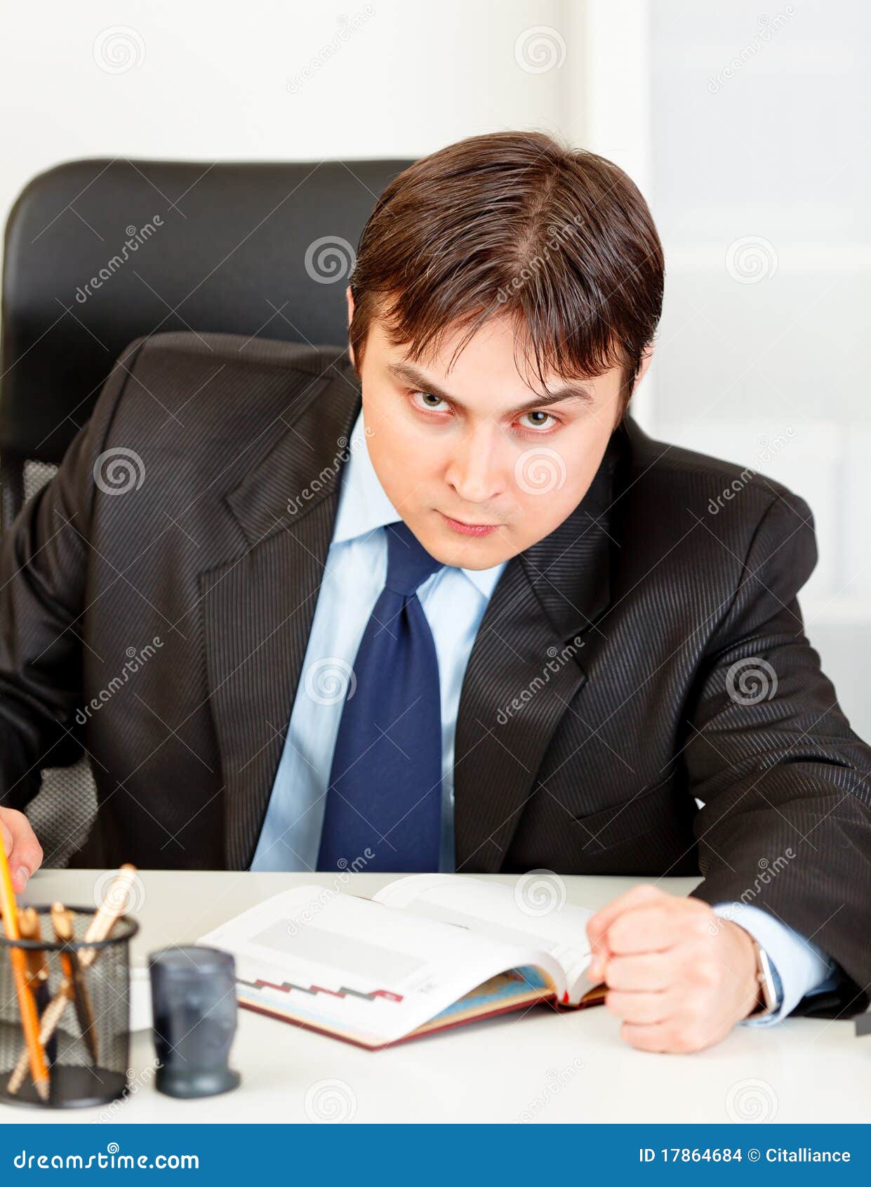 Angry Modern Businessman With Boxing Gloves Stock Photo | CartoonDealer ...