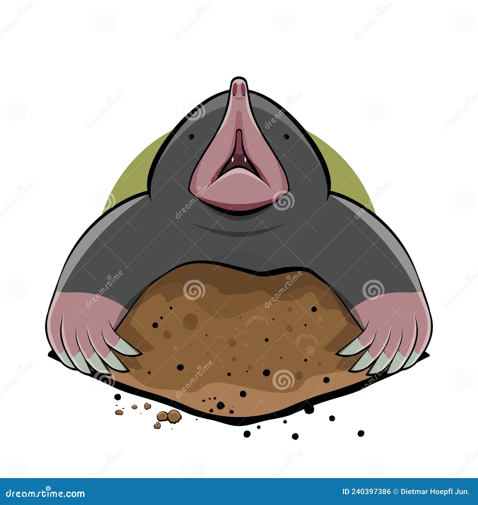 Cartoon Illustration of a Mole Stock Vector - Illustration of clipart ...