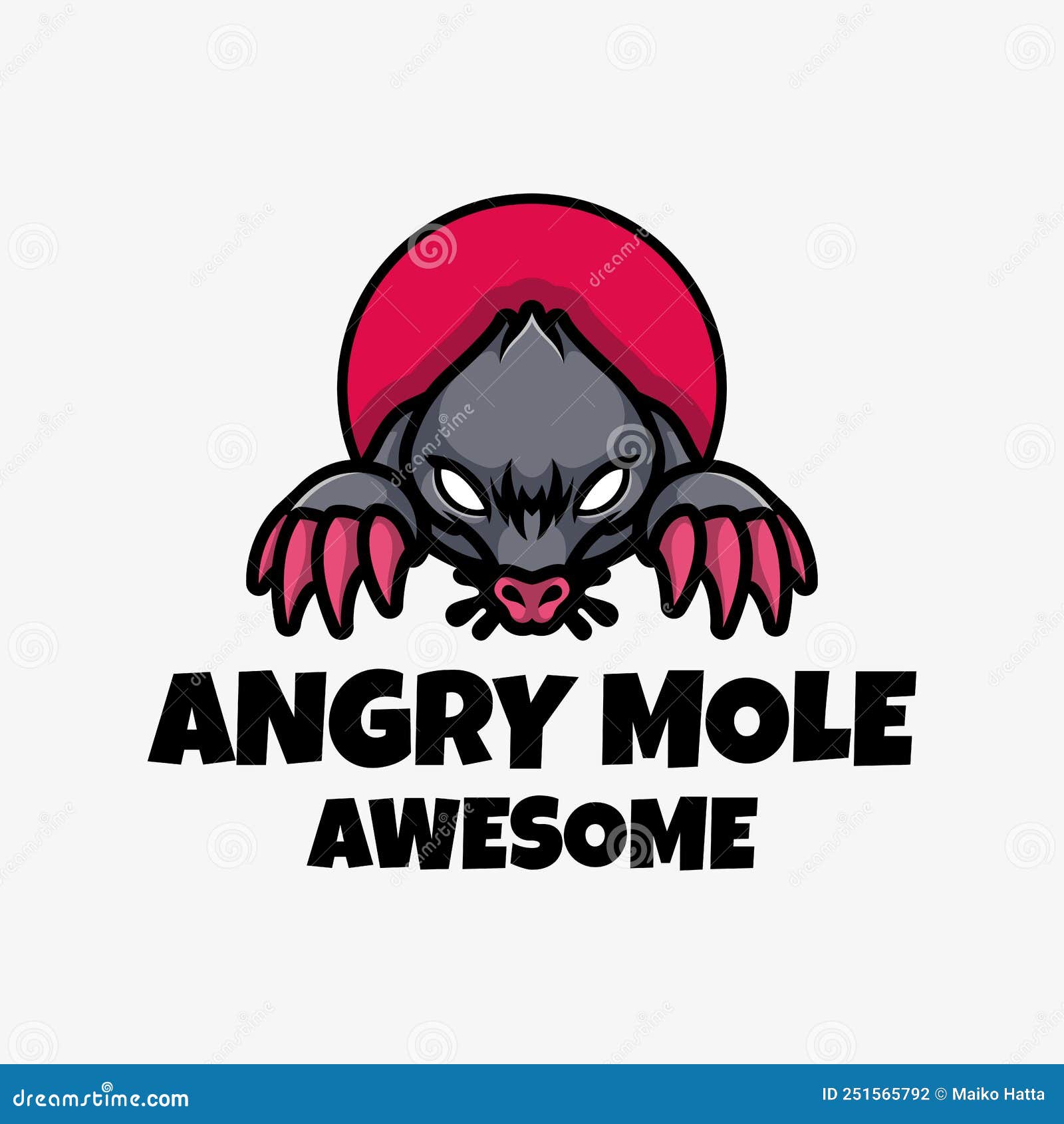 Angry Mole Logo stock vector. Illustration of overacting - 251565792