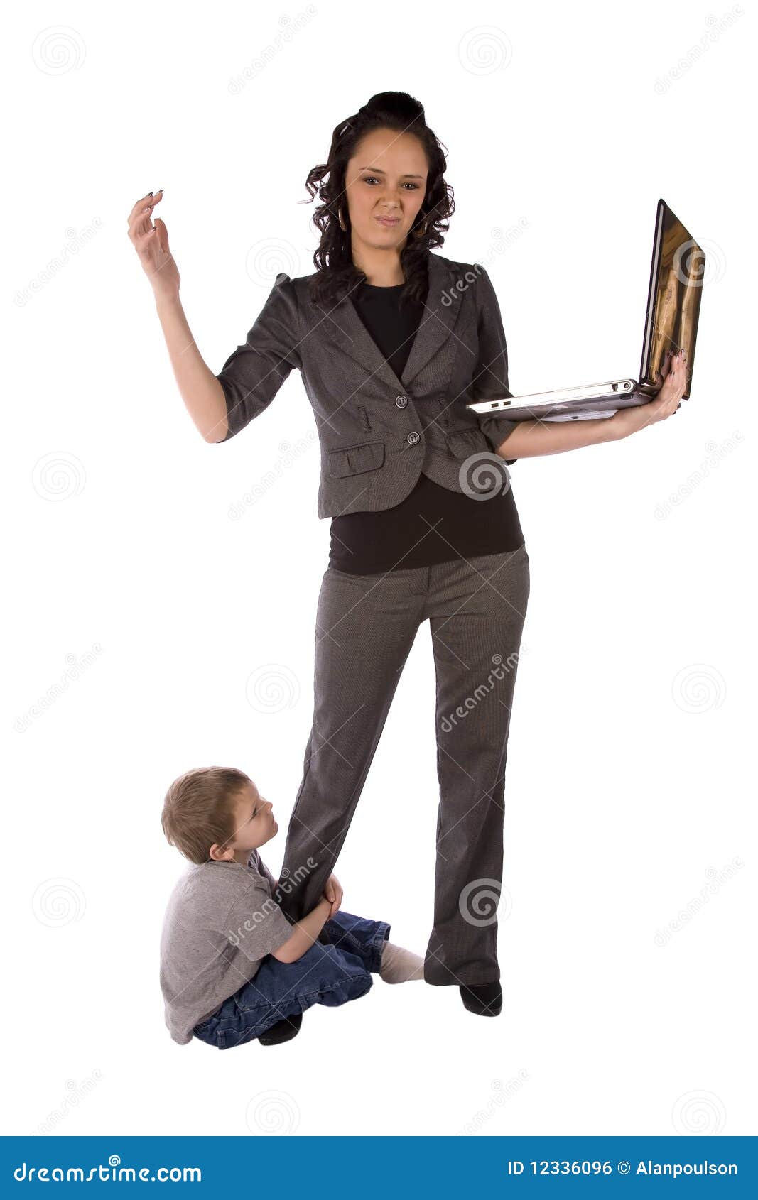 Angry mom stock photo. Image of home, baby, businesswoman - 12336096