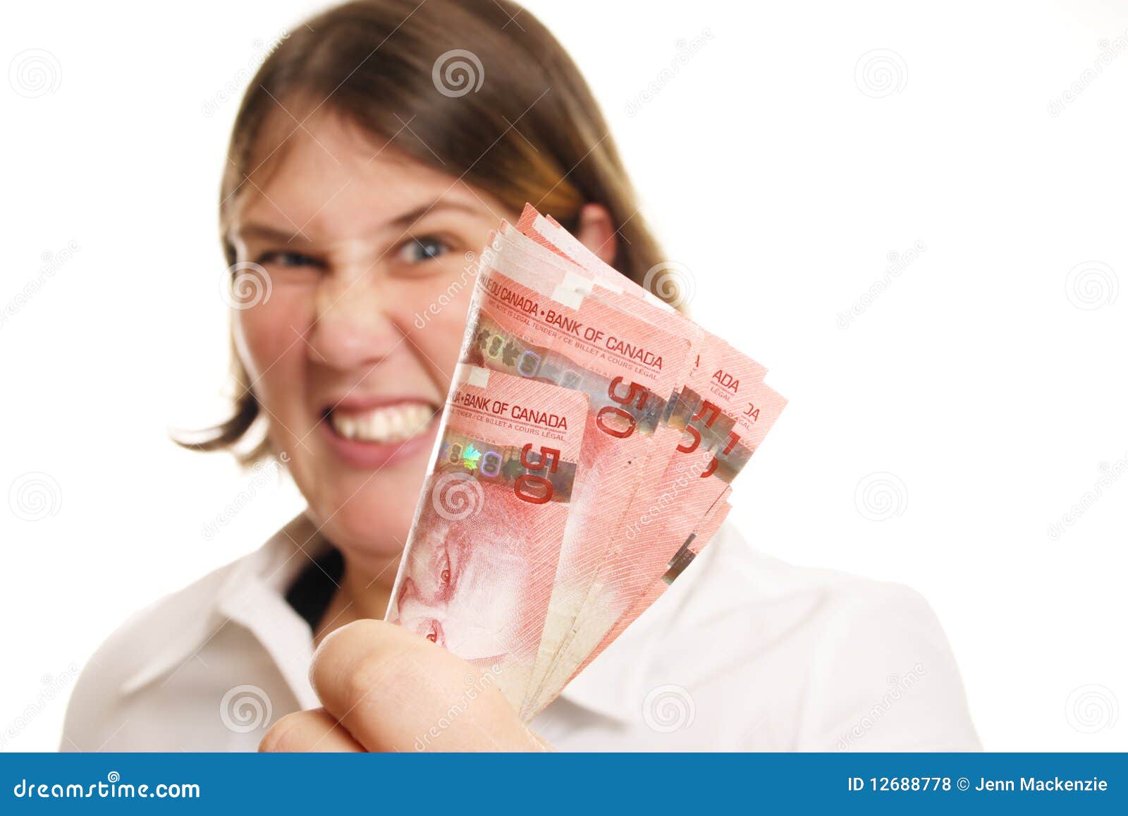 Angry Money Lady stock photo. Image of face, foreign - 12688778