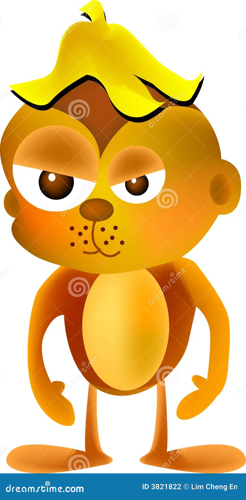Angry monkey stock vector. Illustration of humors, monkeys - 3821822