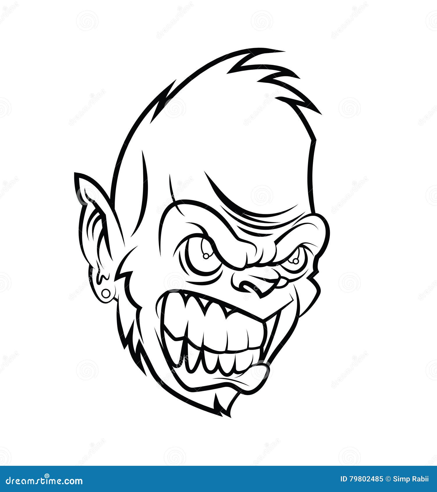Angry Monkey head stock illustration. Illustration of symbol - 79802485 Angry Monkey head stock illustration. Illustration of symbol - 79802485
