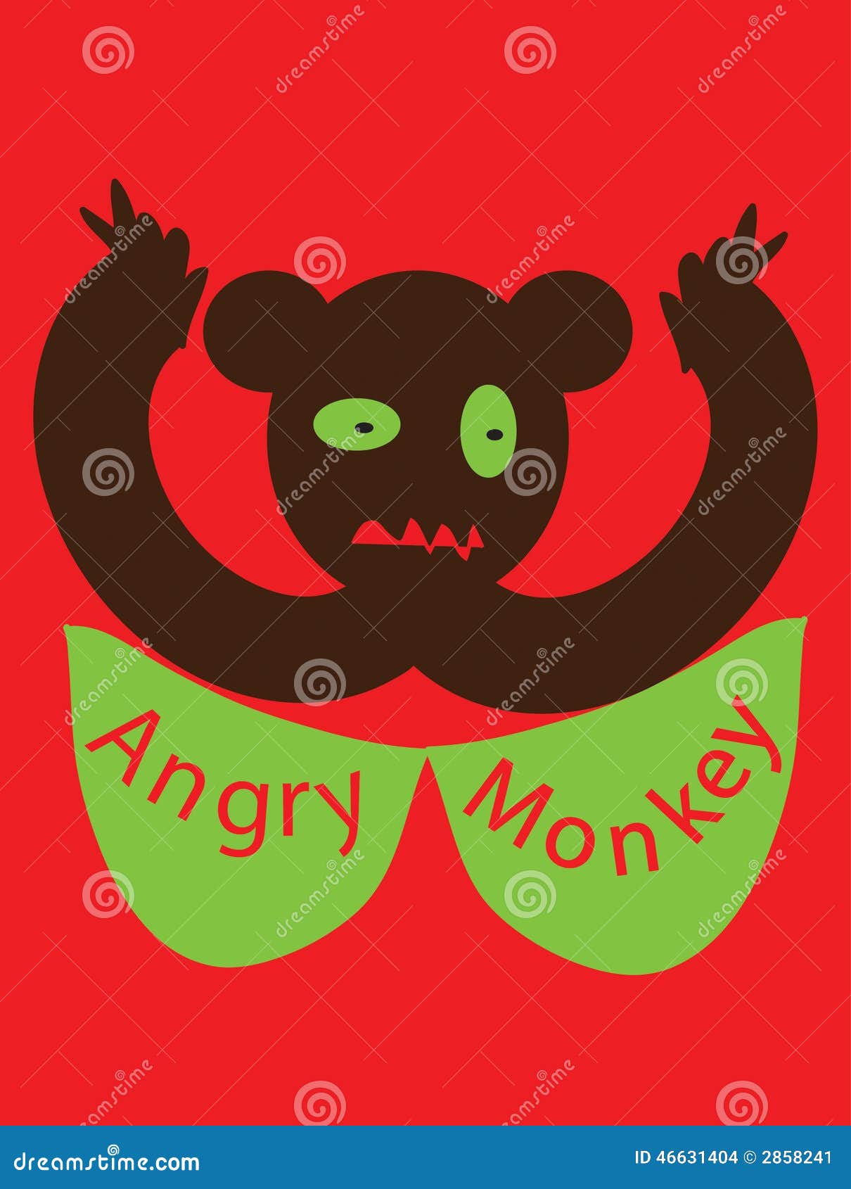 Angry monkey stock illustration. Illustration of monkey - 46631404