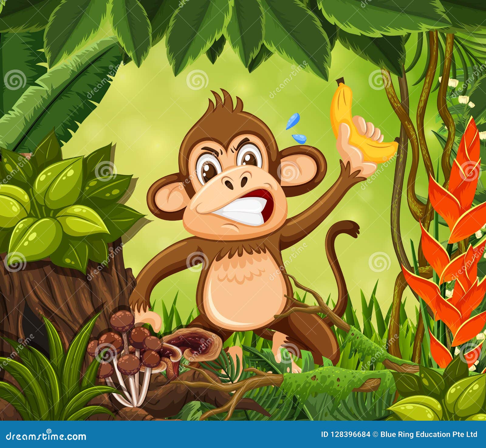 Monkey Jungle Cartoon
