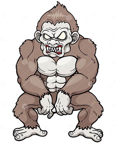 Angry monkey stock vector. Illustration of monster, smile - 42525597