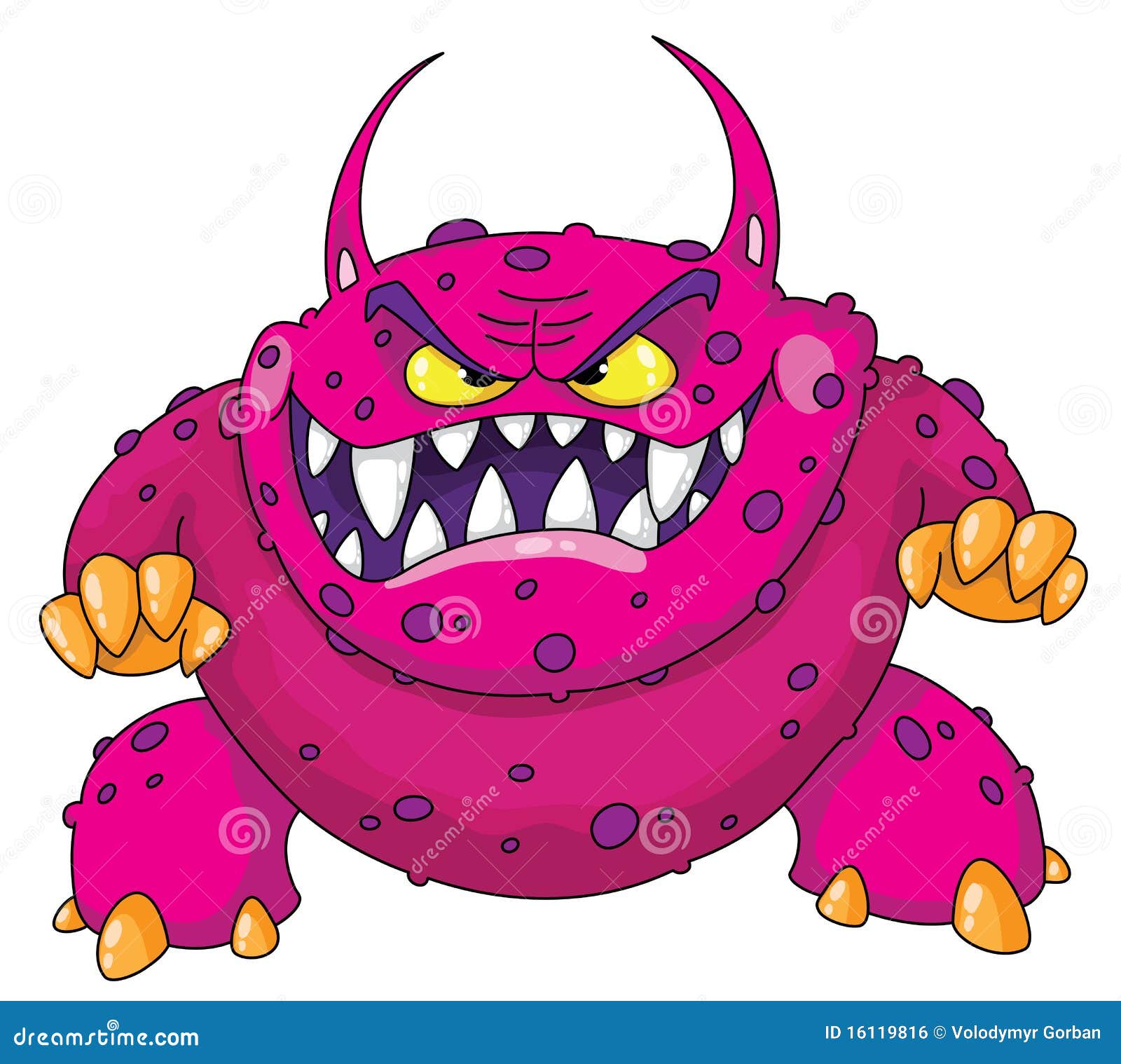 Angry monster stock vector. Illustration of angry, halloween - 16119816