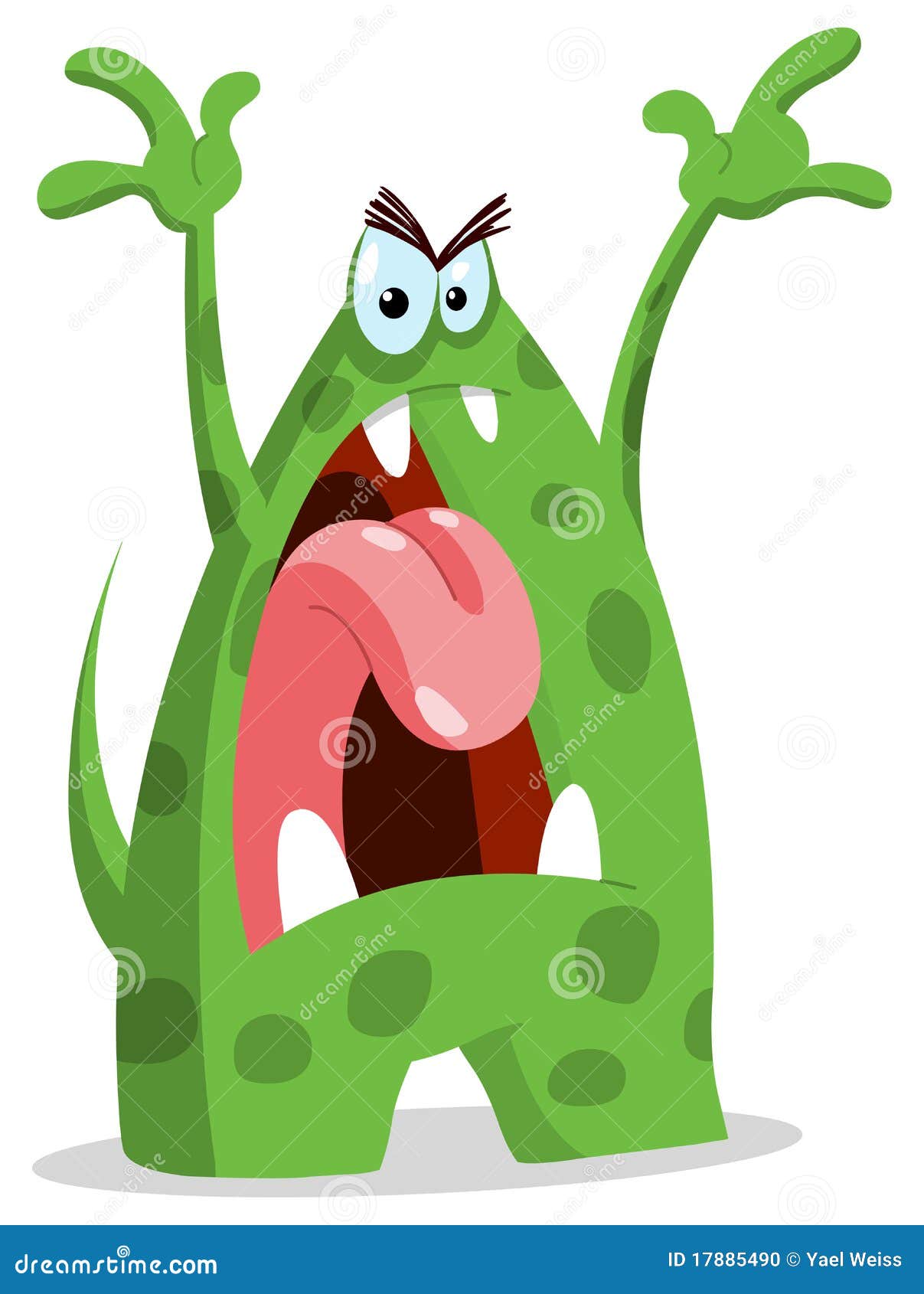 Angry monster stock vector. Illustration of furious, funny - 17885490