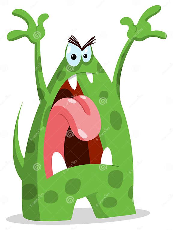 Angry monster stock vector. Illustration of furious, funny - 17885490