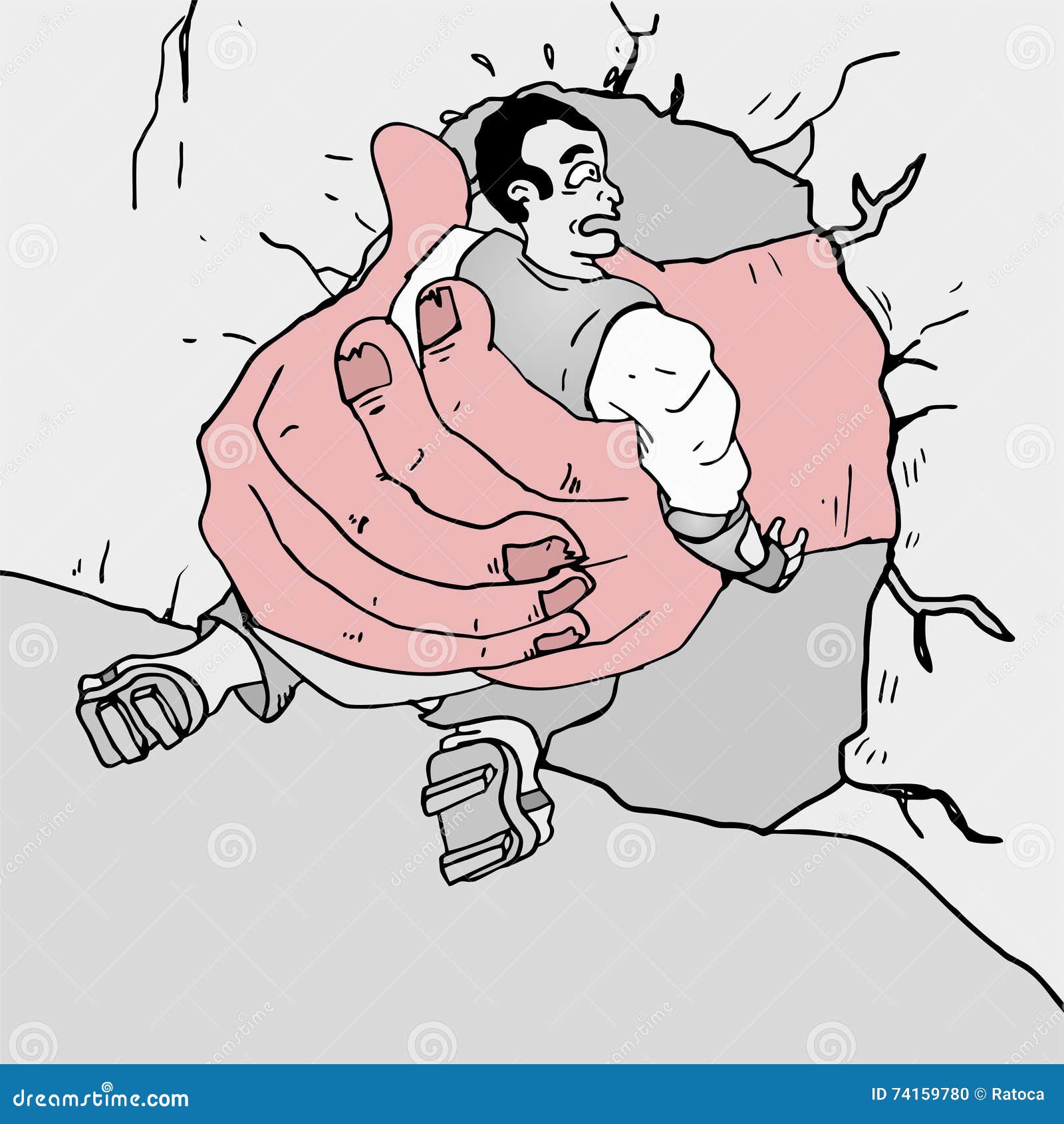 Angry monster attack stock vector. Illustration of horror - 74159780