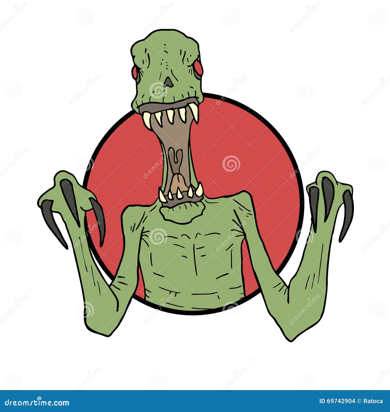 Angry monster stock vector. Illustration of character - 69742904