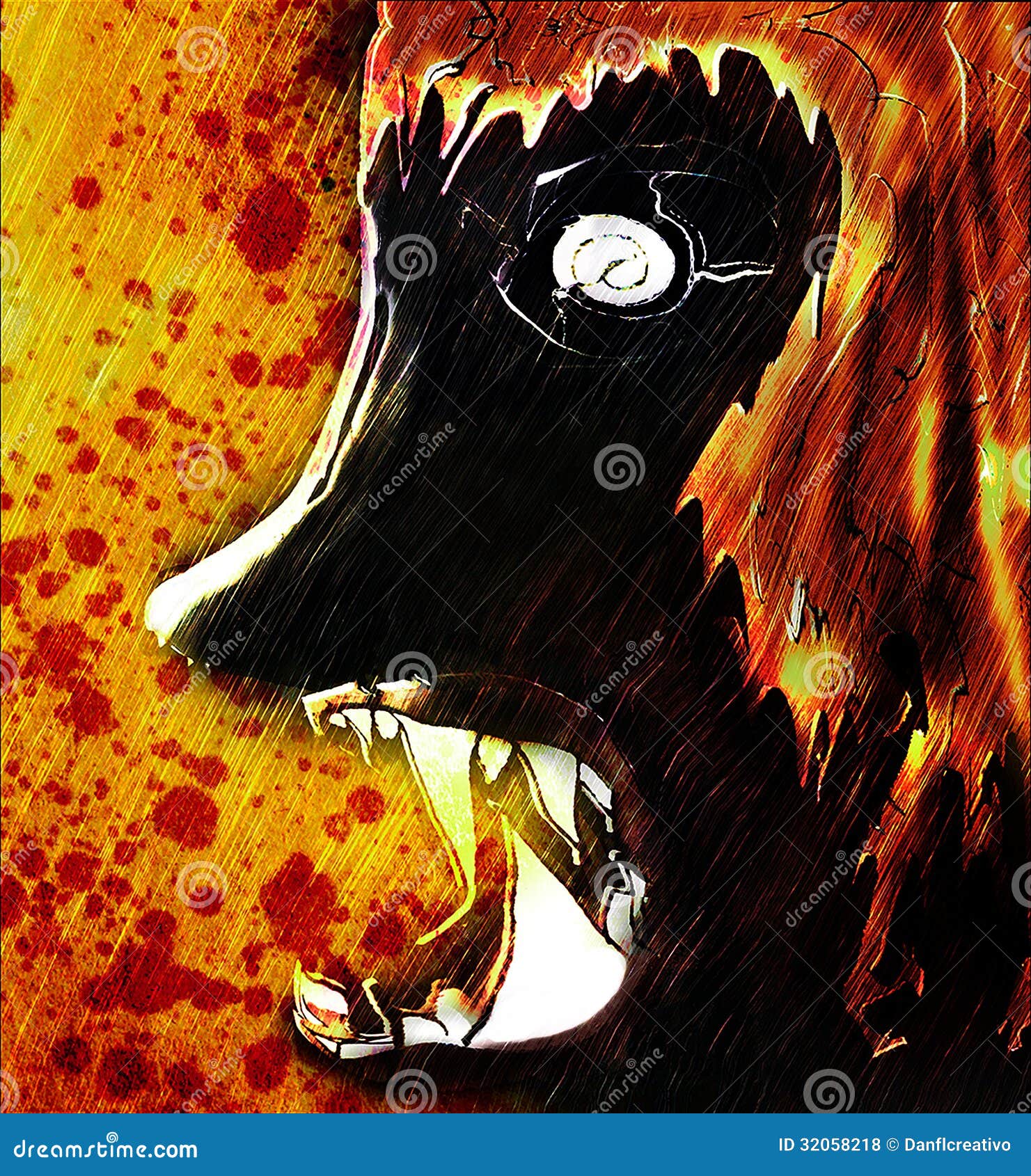 Angry Monster stock illustration. Illustration of cartoon - 32058218