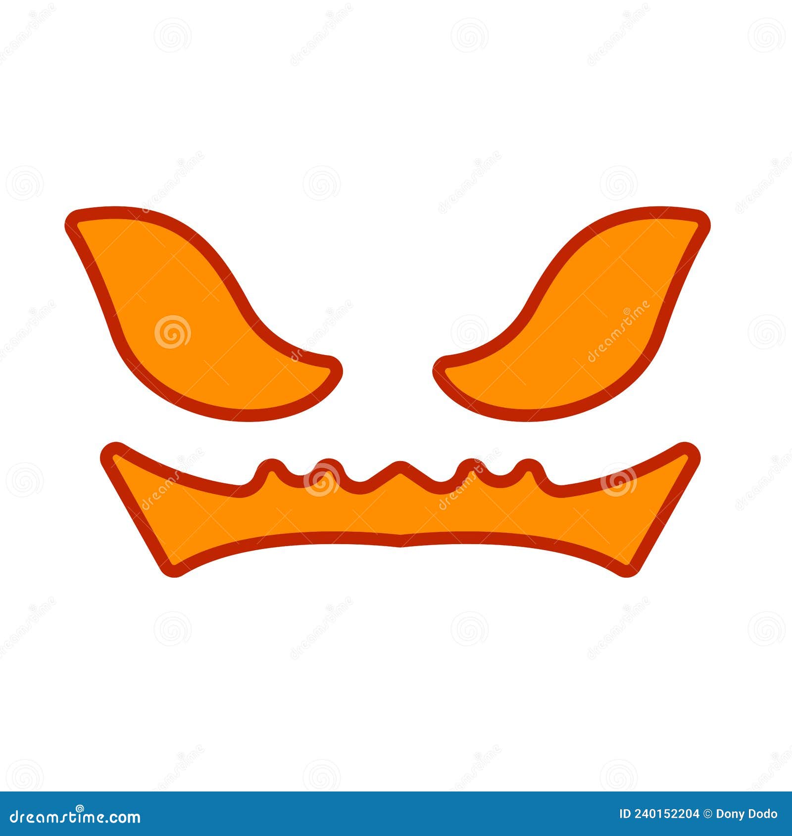 Angry Monster Face Design Vector Drawn Stock Illustration ...