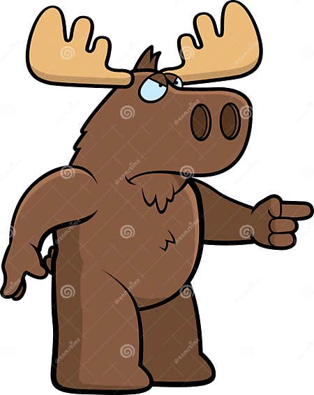 Angry Moose stock vector. Illustration of upset, pointing - 11000622