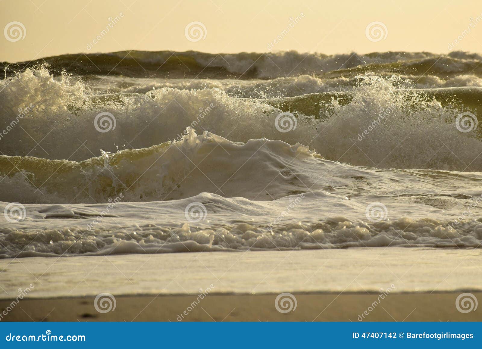 Angry Morning Ocean stock photo. Image of sand, background - 47407142
