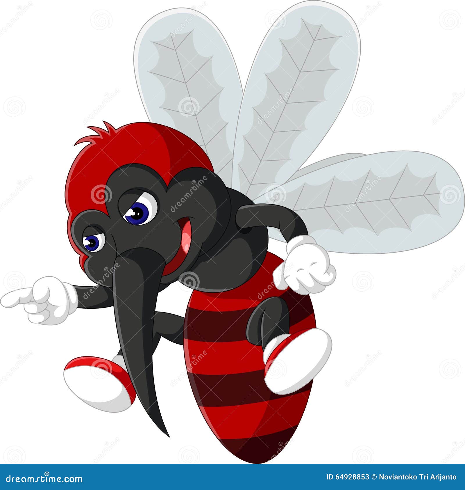 Angry Mosquito Cartoon Vector Illustration | CartoonDealer.com #117136180